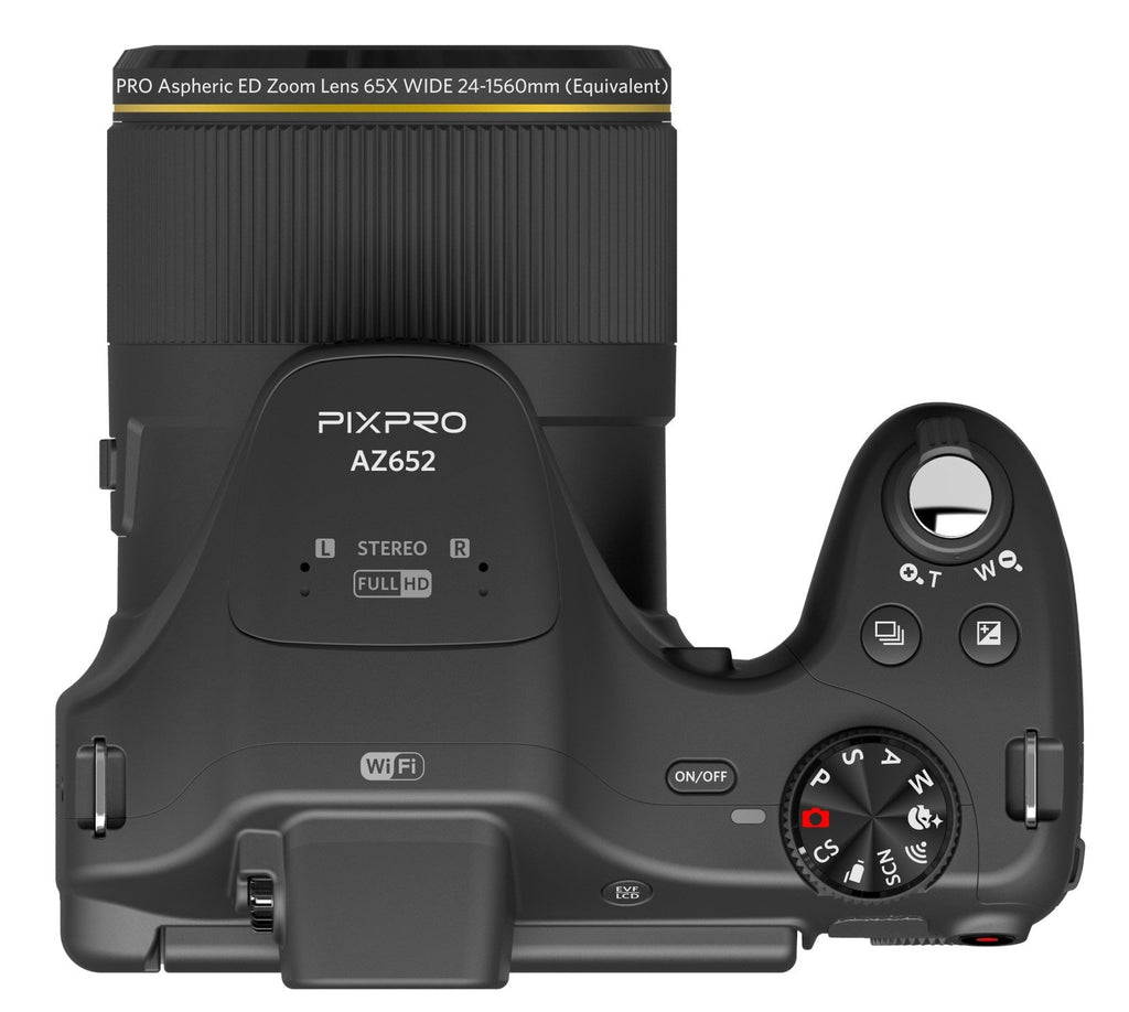 Kodak PIXPRO AZ652 Black 20MP Digital Camera with 65x Optical Zoom ...